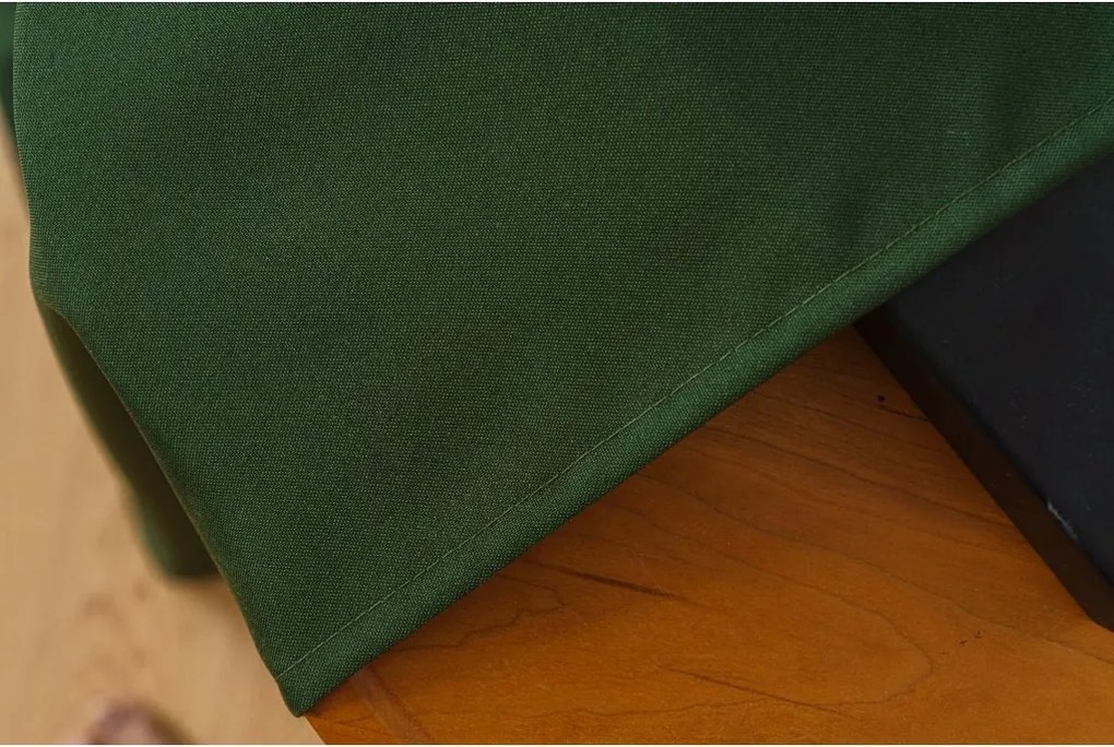 Závěs OXFORD LIGHT 140x270 cm, tmavě zelený Zavěšení: Řasící páska