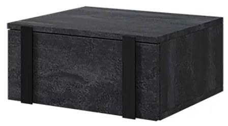 Komplet závěsných nočních stolků Verica 2 ks - charcoal / černé úchytky