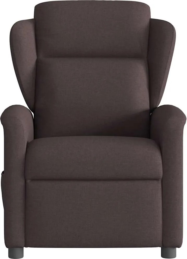 Elektrické masážní polohovací křeslo tmavě hnědé textil 3303129