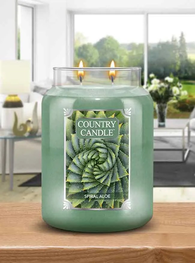 Country Candle Vonná Svíčka Spiral Aloe, 652 g