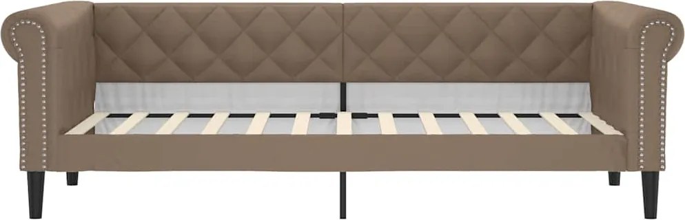 Válenda s matrací cappuccino 90 x 200 cm umělá kůže 3197722