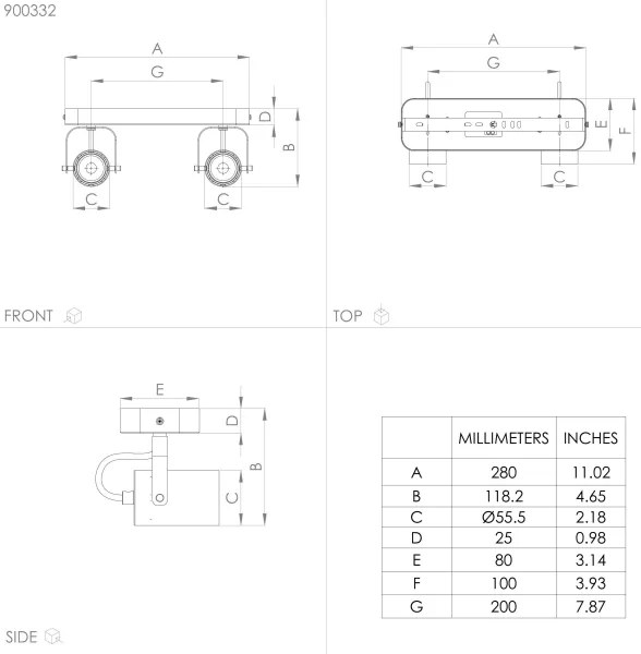 Eglo 900332 - LED Bodové svítidlo SOREGO 2xGU10/3W/230V