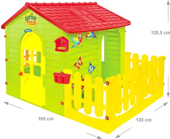 Mochtoys zahradní domek s plotem velký