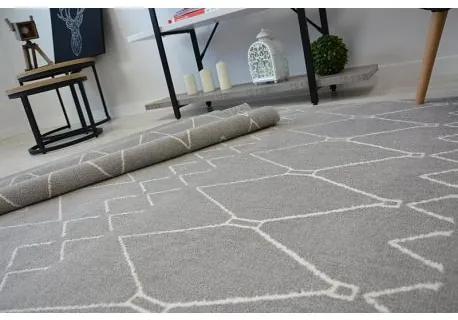 koberec SENSE Micro 81249 CIKCAK ETHNO stříbrný/bílá velikost 120x170 cm | krásné koberce cz