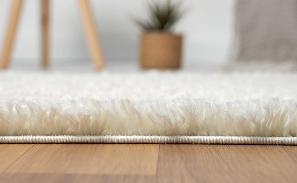 My Flair, Běhoun My Shaggy creme, 80x300, bílá, chodba / předsíň