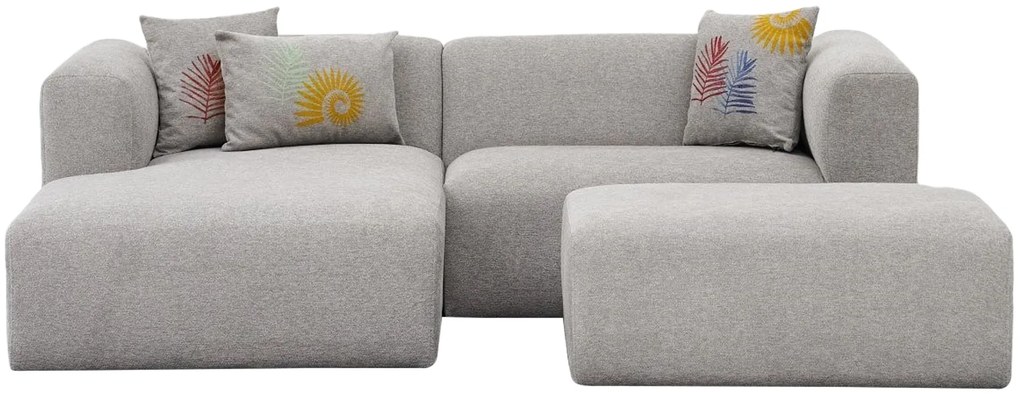 Hanah Home Rohová pohovka LINDEN MINI levá světle šedá