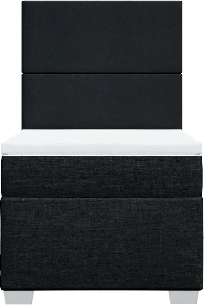 Box spring postel s matrací černá 90x190 cm textil 3292638