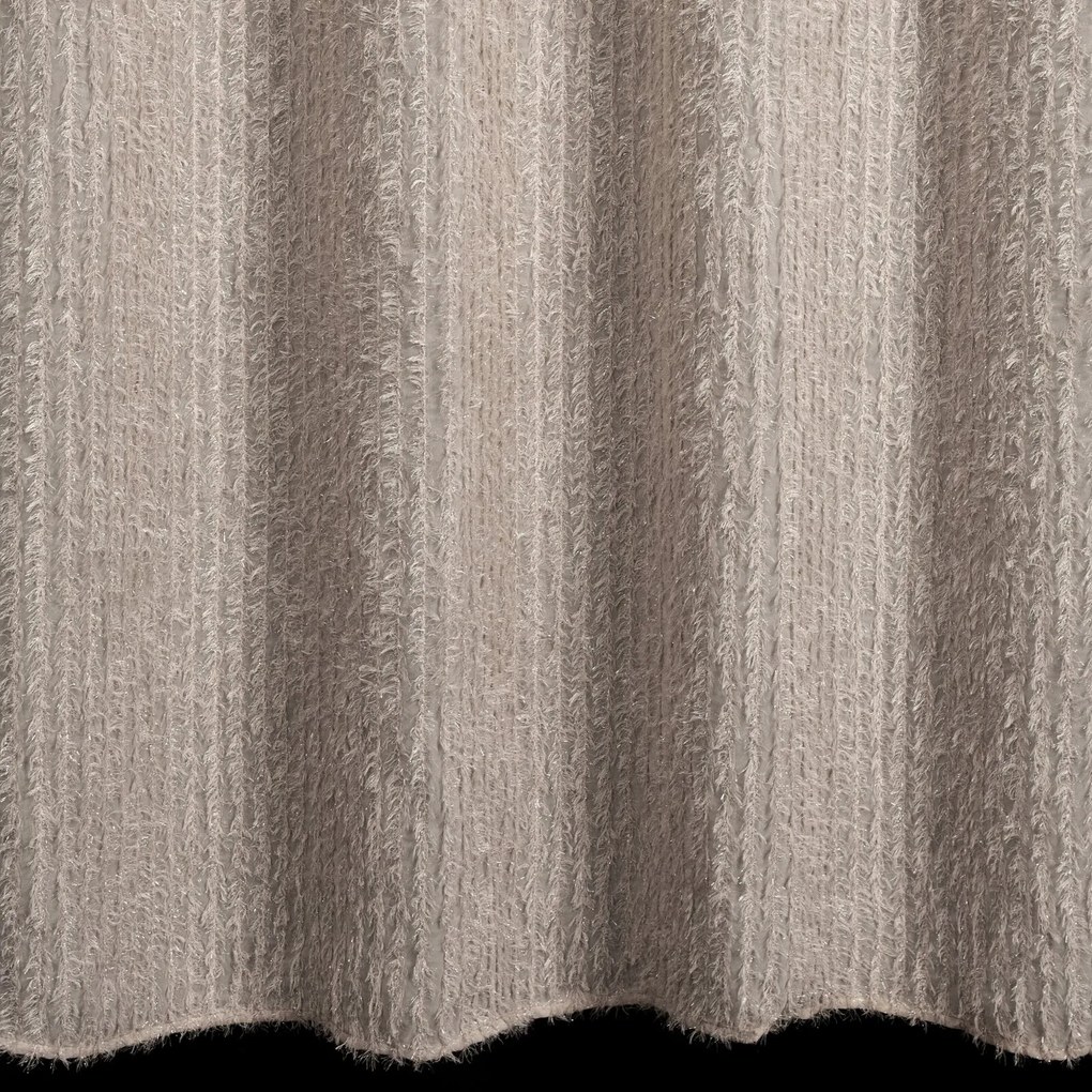 ZÁVĚS NA KROUŽCÍCH TIFFANY 135X250 CM BÉŽOVÁ