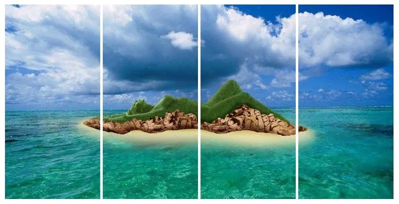 Obraz osamoceného ostrova (160x80 cm), 40 dalších rozměrů