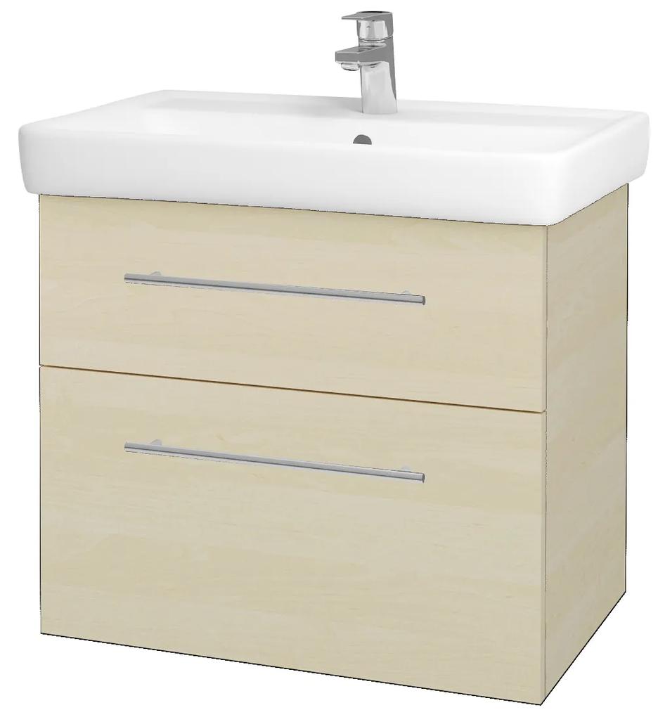 Dřevojas Koupelnová skříň Q MAX SZZ2 70 Varianta: N01 Bílá lesk / Úchytka T02 / M01 Bílá mat
