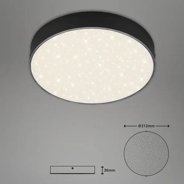 Briloner 7073-415 - LED Stropní svítidlo STAR SKY LED/16W/230V pr. 21 cm černá