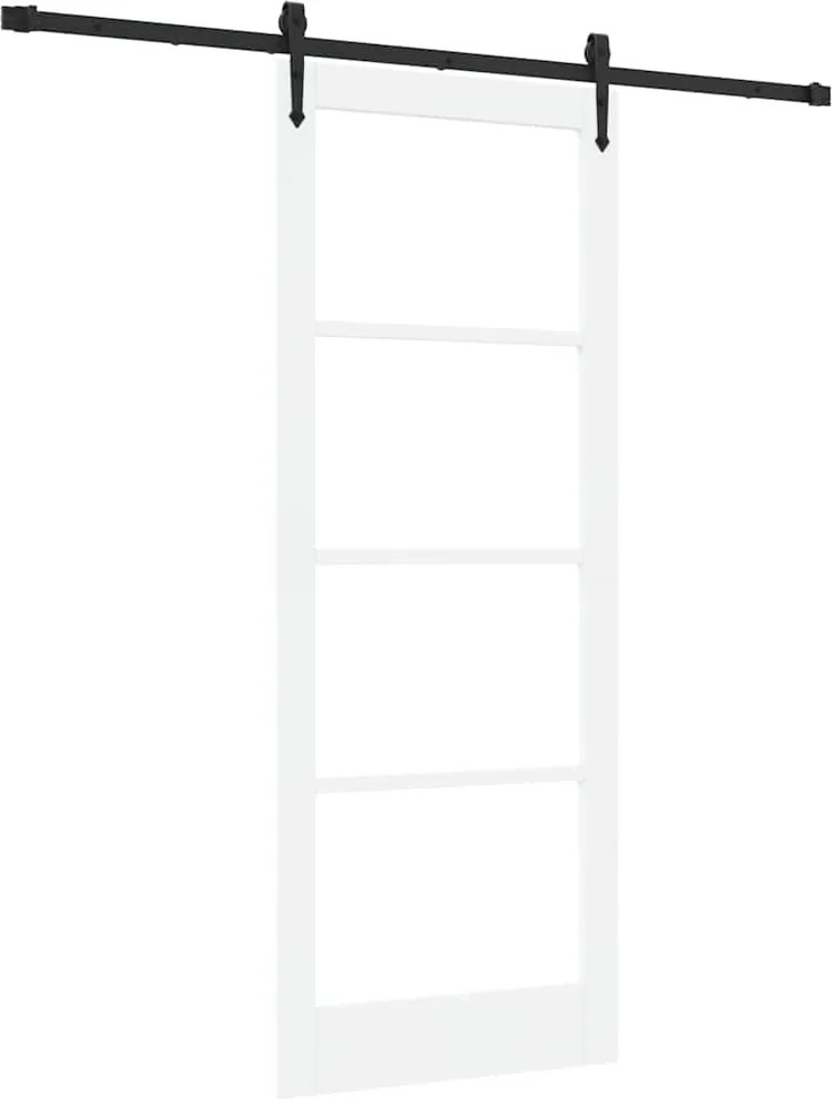 Posuvné dveře 83 x 211 cm Masivní borové dřevo a sklo 3332392