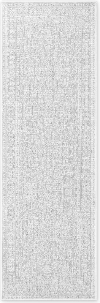 NORTHRUGS, Běhoun Duet Kona 106249 White/Gray - na ven i na doma, 80x250, šedá, chodba / předsíň