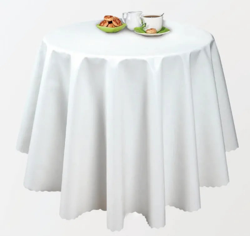 Ubrus PVC FL-1100 kulatý - Bílý hladký (různé velikosti)