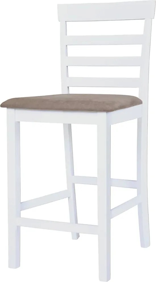 Barové židle 2 ks bílé textil 241702