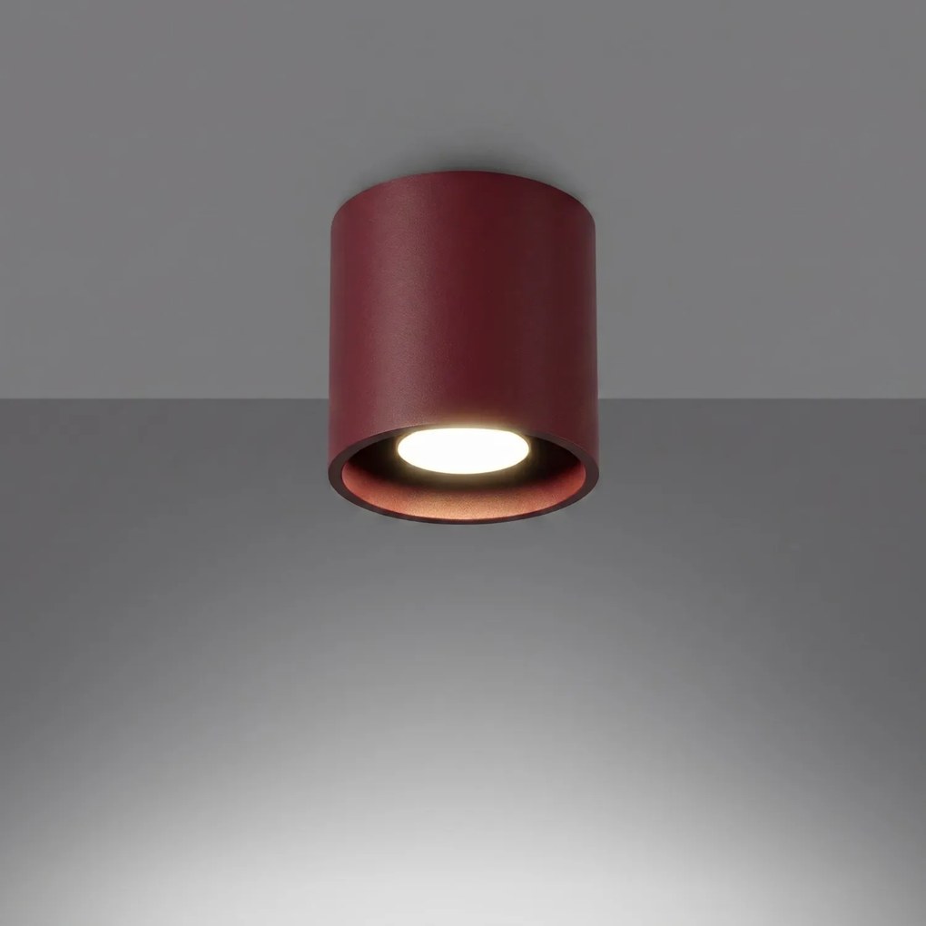 Sollux Lighting Stropní svítidlo ORBIS 1 bordó