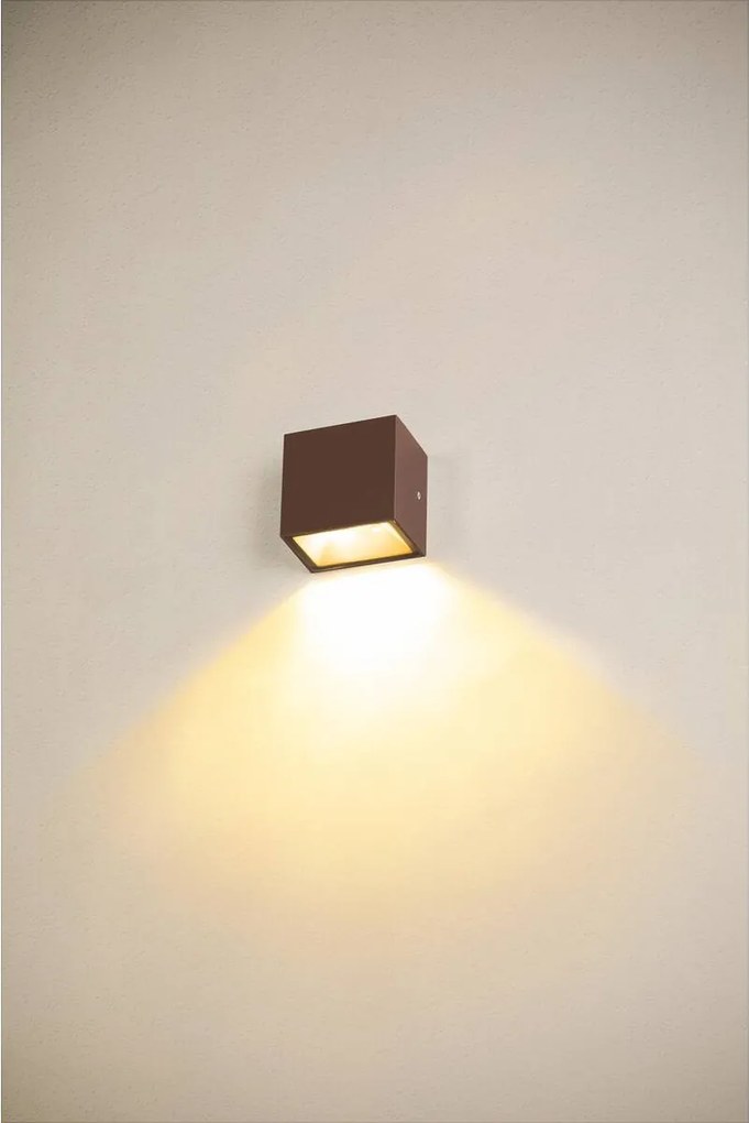LA 1005150 SITRA S WL SINGLE venkovní LED nástěnné přisazené svítidlo rezavé CCT switch 3000/4000 K - BIG WHITE (SLV)