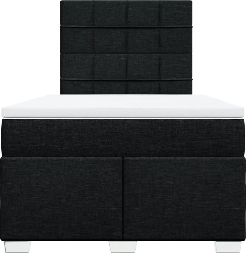 Box spring postel s matrací černá 120x200 cm textil 3290457