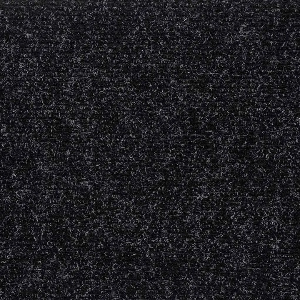 Schodové rohože samolepicí 15 ks 60 x 25 cm černé obdélníkové 326914