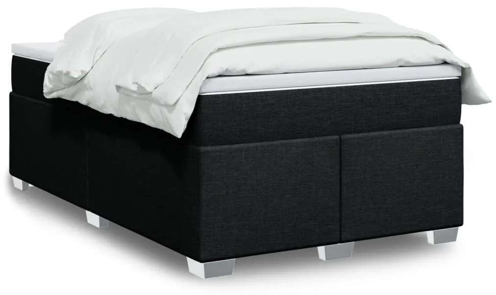 Box spring postel s matrací černá 120x190 cm textil 3285118