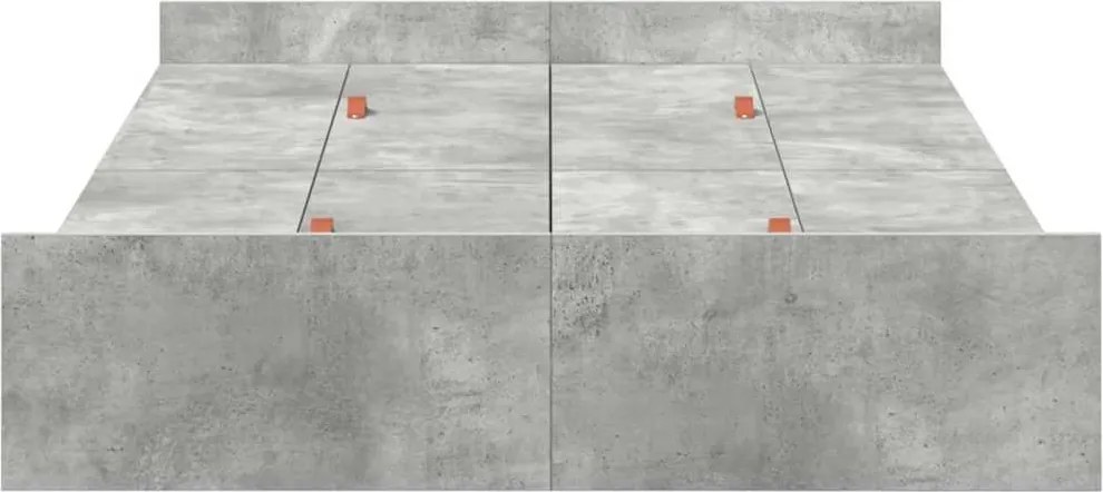 Rám postele s úložným prostorem Betonově šedá 120 x 200 cm 3335304