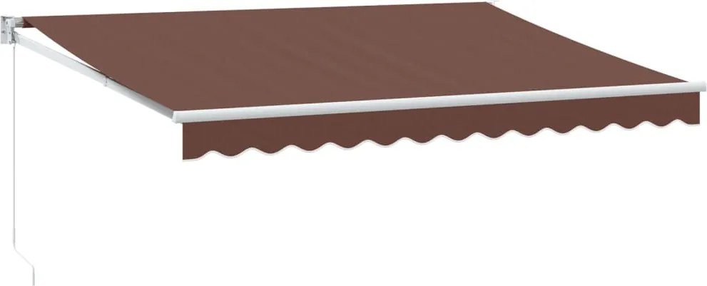 Ručně zatahovací markýza hnědá 350 x 250 cm 3215699