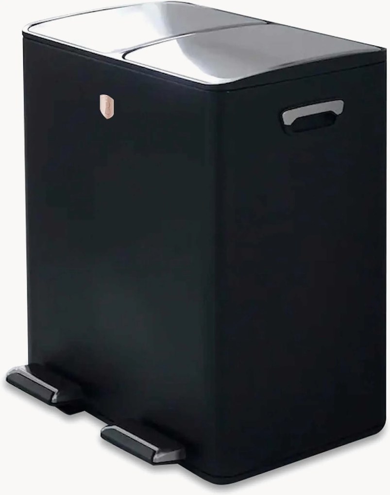 Sada odpadkových košů Matte Black, 2 díly