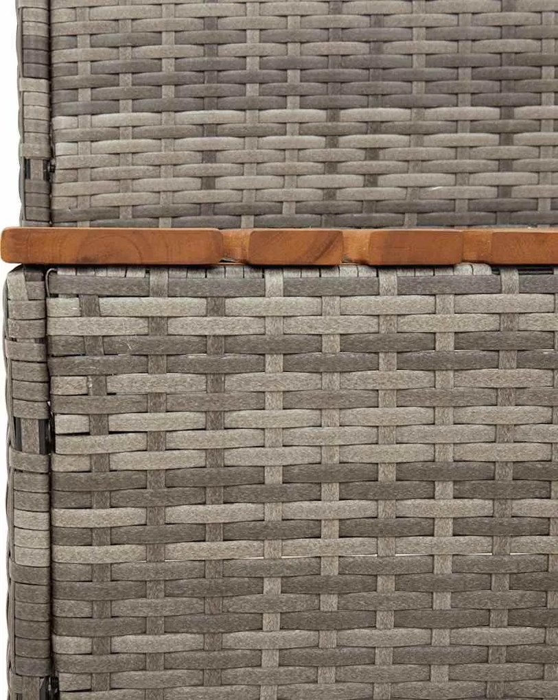 vidaXL Obruby k vířivce 100x50x50,5 cm polyratan a akáciové [4103945] Barva: Šedá
