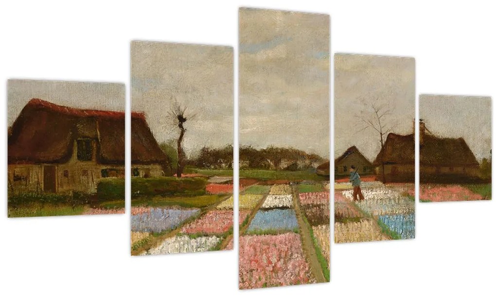 Obraz - Vincent van Gogh, Flower Beds in Holland, reprodukce (125x70 cm)
