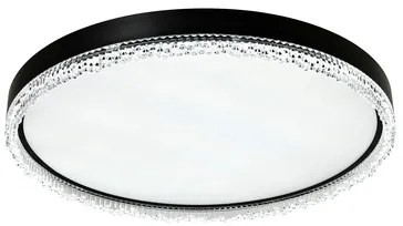 Černé kruhové stropní LED svítidlo REGI 60 cm