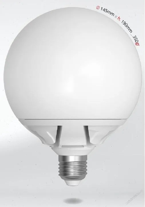 SL G145-2725D Žárovka LED GLOBE E27 230V 25W 4200K Ø 145mm x v.190mm 2350lm 310° - SKYLIGHTING