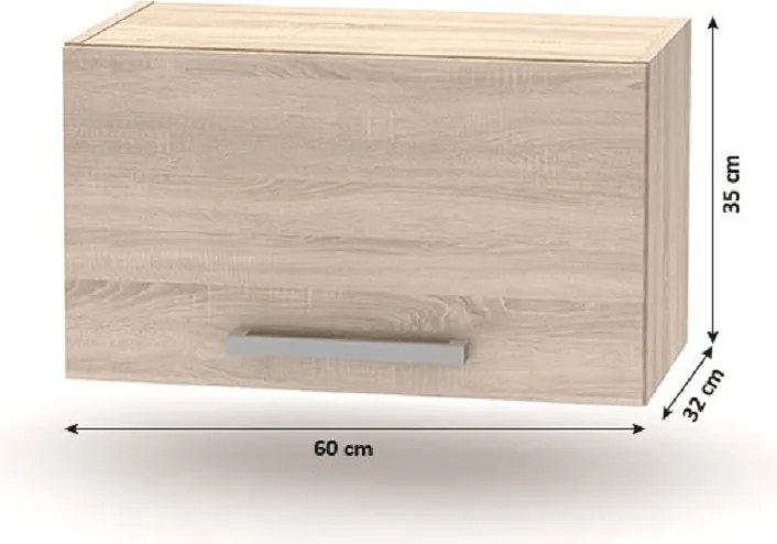 Kuchyňská linka 2,4 m, dub sonoma, NOVA PLUS