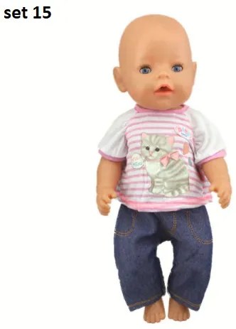 Roztomilé sety oblečků na American girl a BABY Born 43 cm Varianta: set 15