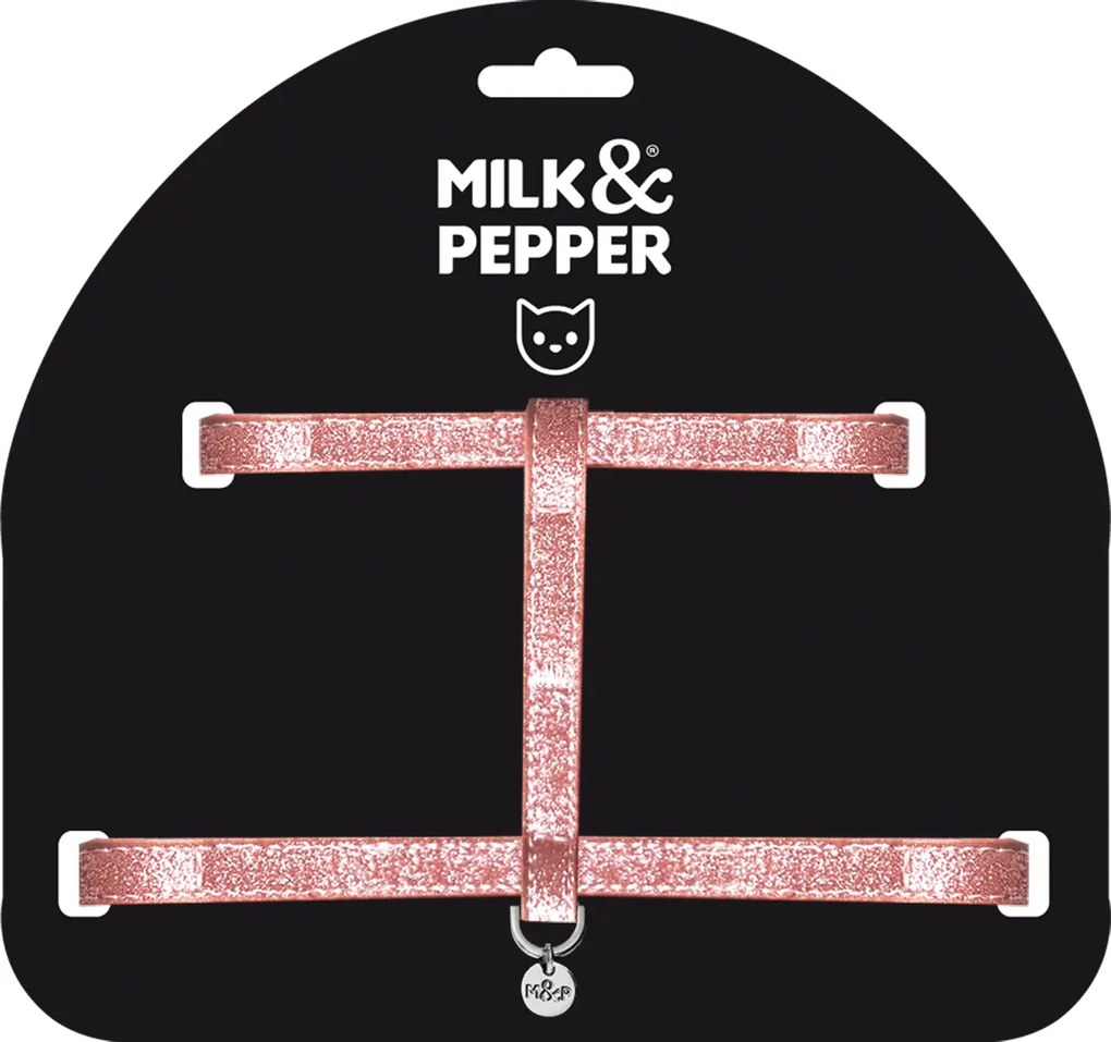 MILK&PEPPER Postroj pro kočky Stardust Rose