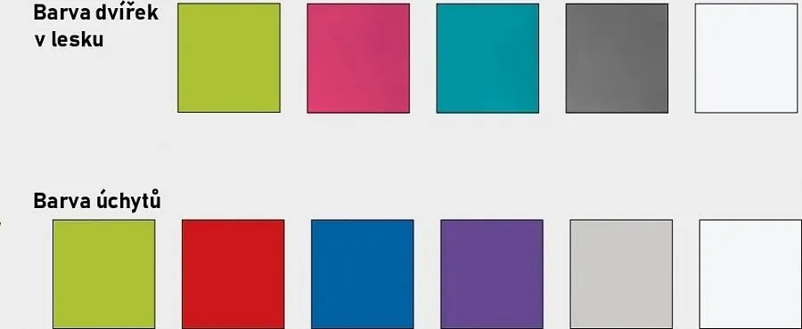 Casarredo - Komfort nábytek Dětská komoda GULLIWER 6 výběr barev | barva: dom-růžová-lesk,Vyberte si barvu úchytu:: dom-uch-červená