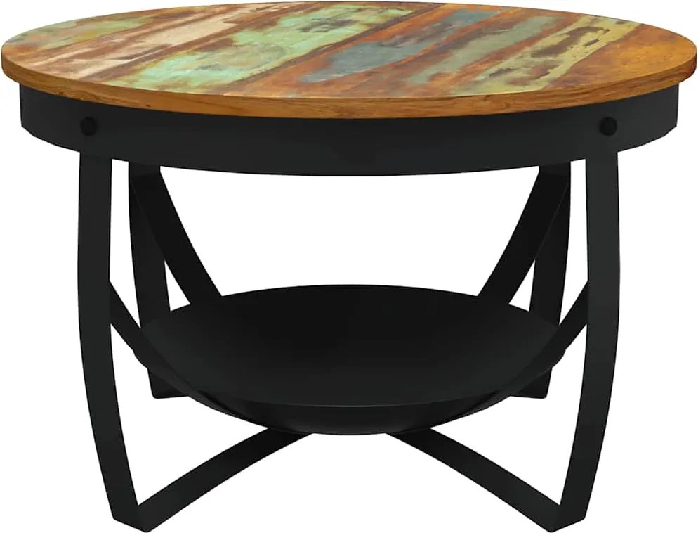 Konferenční stolek Ø 68 x 43 cm masivní recyklované dřevo 320796