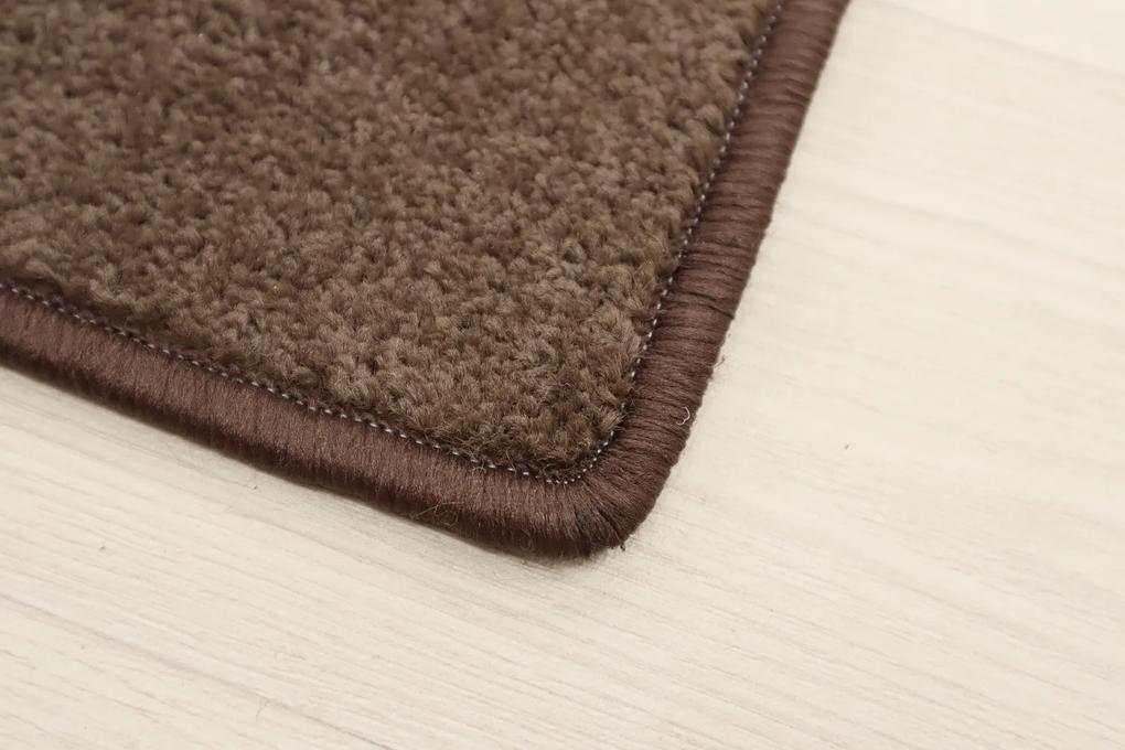 Vopi koberce Kusový koberec Eton hnědý 97 čtverec - 100x100 cm