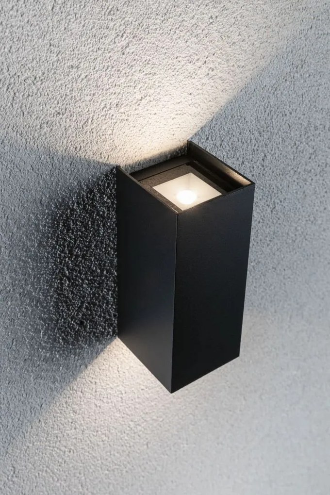 P 94326 Venkovní nástěnné svítidlo Flame 2x2,8W IP44 3.000K antracit 230V - PAULMANN