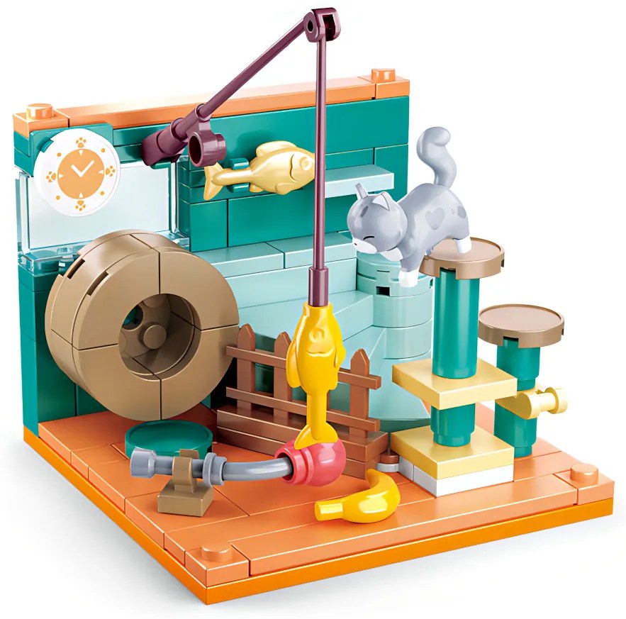 Sluban Mini Handcraft M38-B0919C Rybářský kout s kočkou
