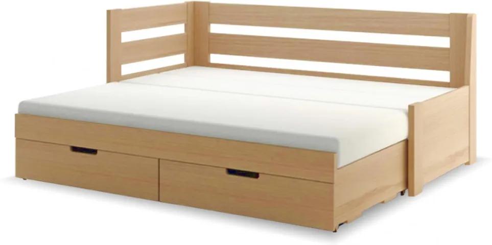 Rozkládací postel s úložným prostorem FLEXI A, levá, lamino MONARC