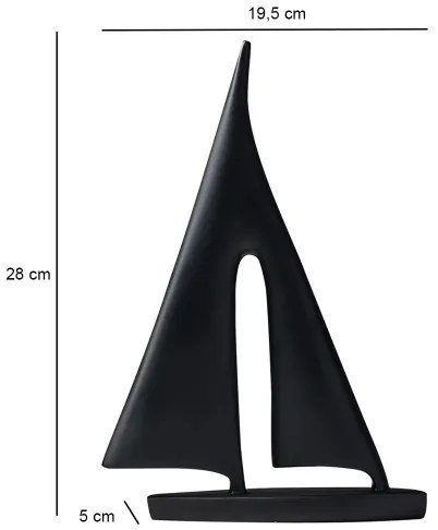 Stolní dekorace 28 cm pryskyřice/černá