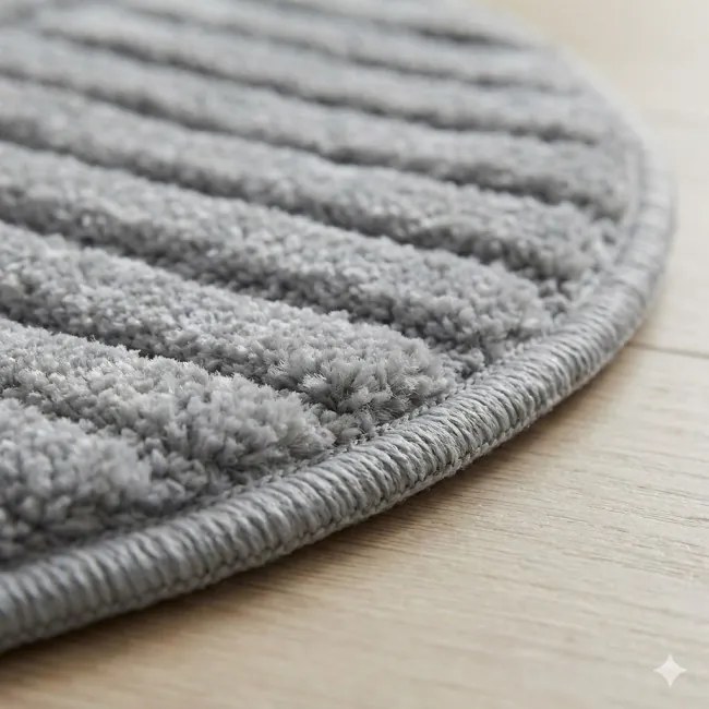 Koberec Square Art 3D šedý kruh