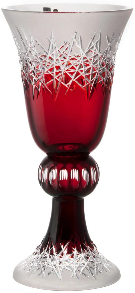 Váza Hoarfrost, barva rubín, výška 505 mm