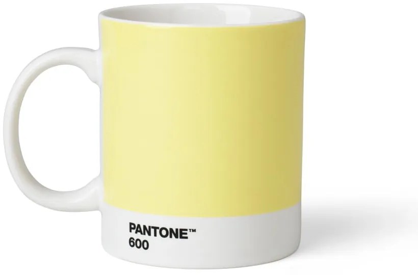 Světle žlutý porcelánový hrnek 375 ml Light Yellow 600 – Pantone