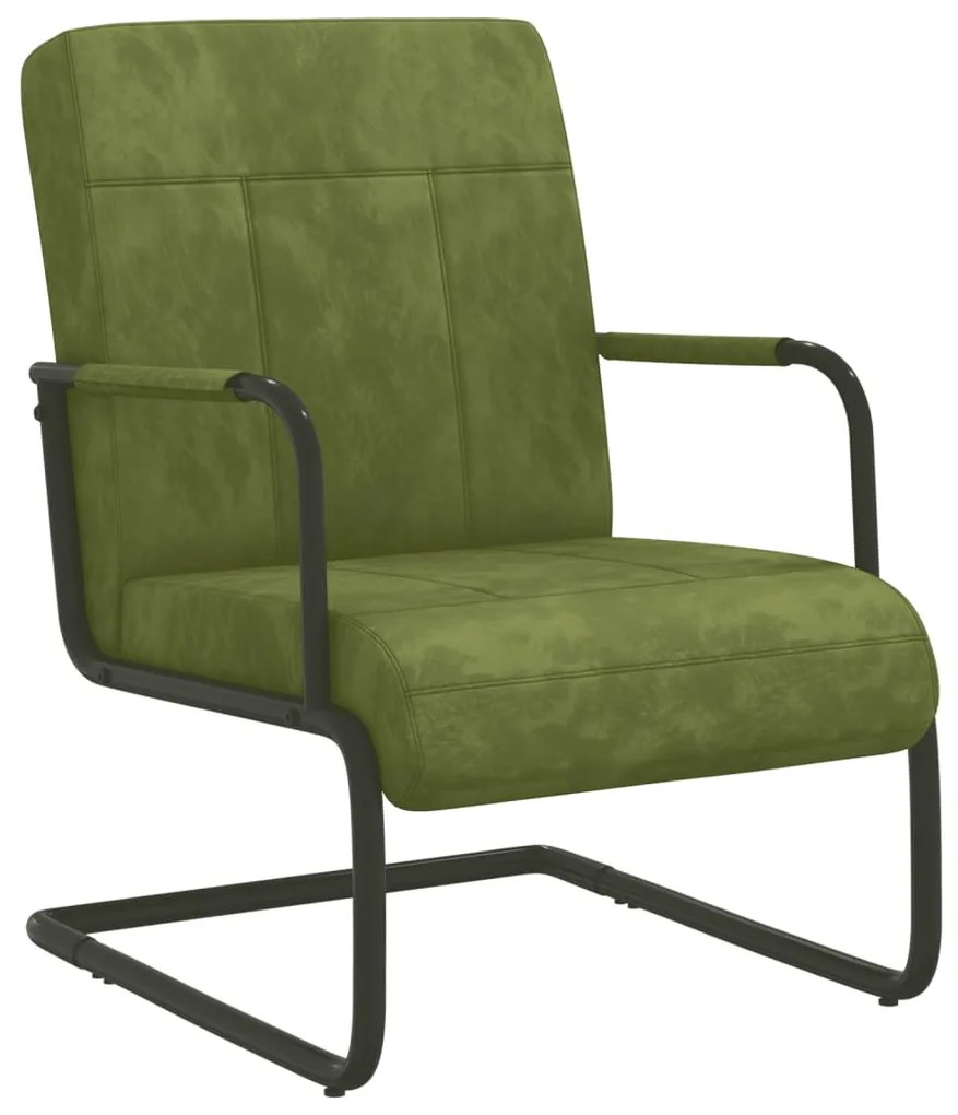 325791 vidaXL Konzolová židle světle zelená samet