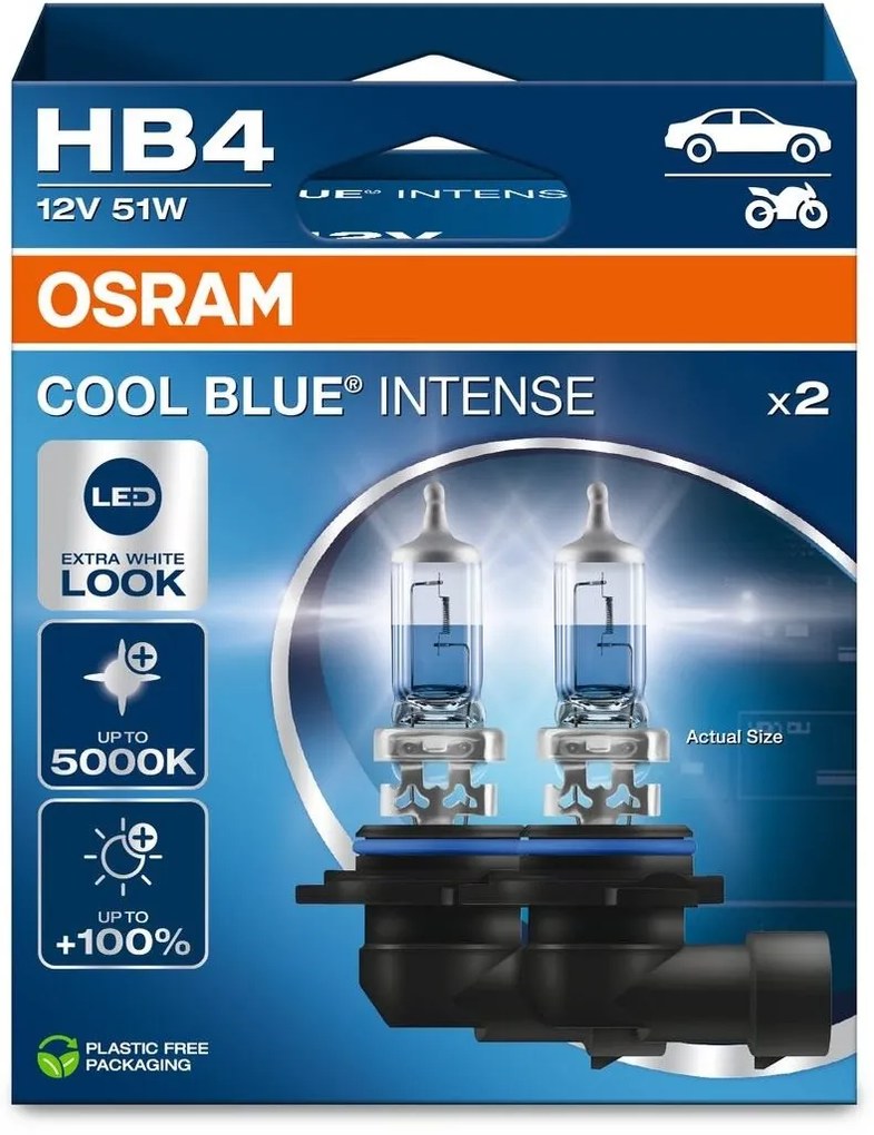 Autožárovka osram hb4 cool blue intense next generation, 12v, 51w, p22d, duobox