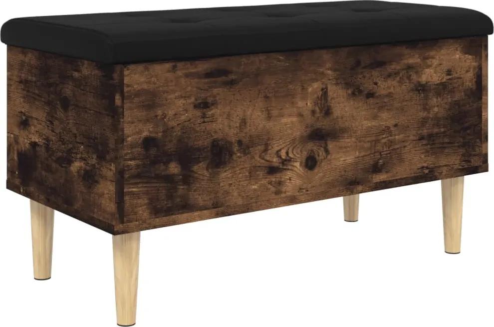 vidaXL Úložná lavice 82 x 42 x 46 cm kompozitní dřevo [835079] Barva: kouřový dub