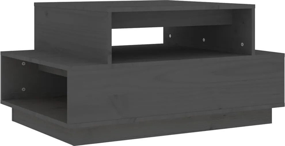 vidaXL Konferenční stolek 80x55x40,5 cm masivní borové dřevo [814516] Barva: Černá