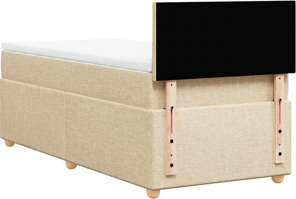 Box spring postel s matrací krémová 80 x 200 cm textil 3286505