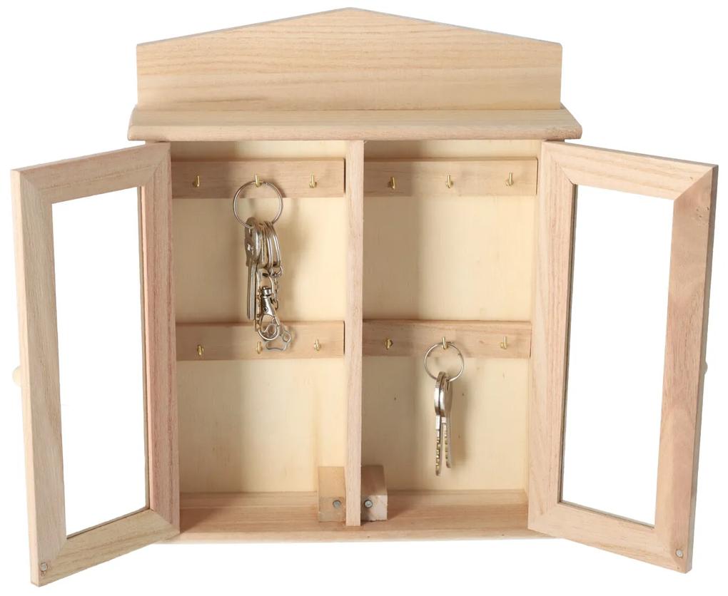 Banquet Dřevěná skříňka na klíče - 27 x 21 x 6,5 cm